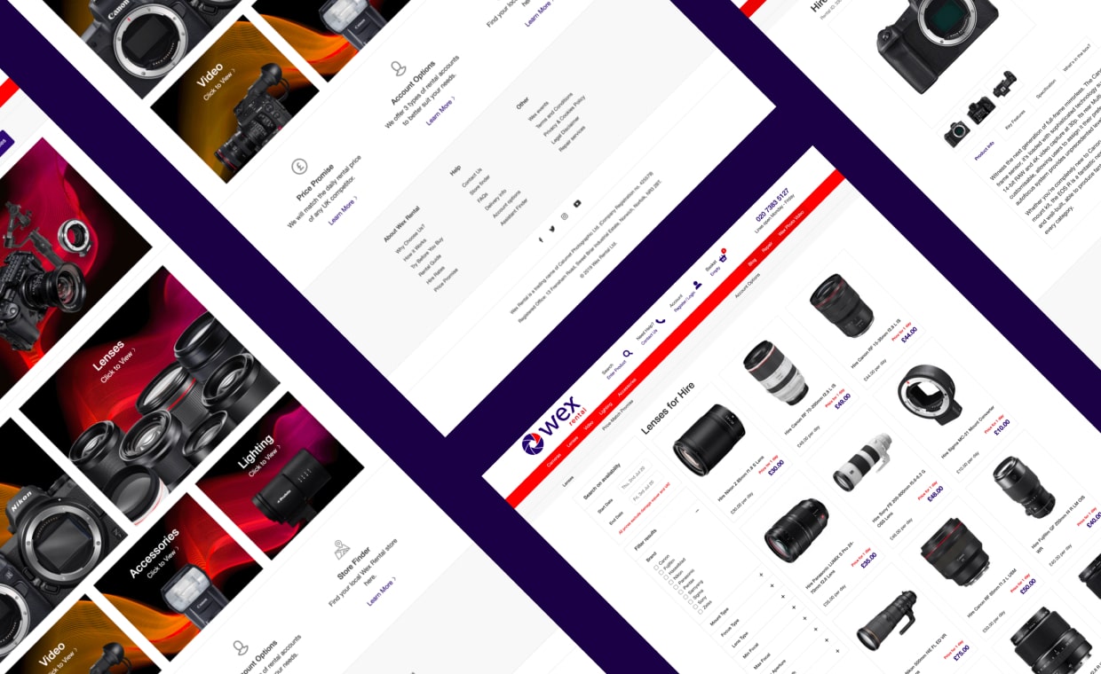 Design Militia + Wex Rental - Ecommerce and Web design